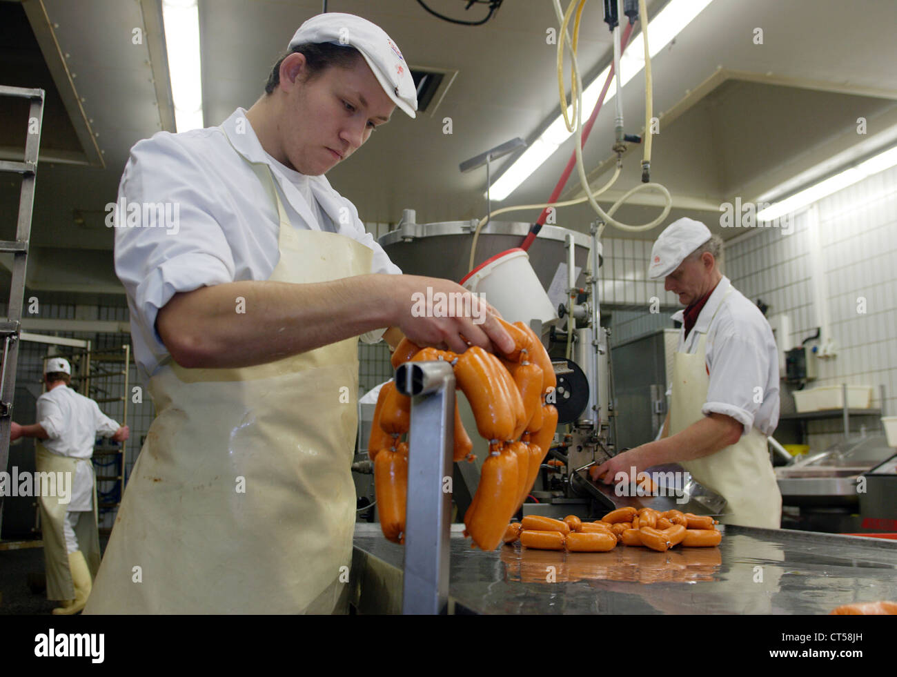 Vocational training as a butcher Stock Photo - Alamy