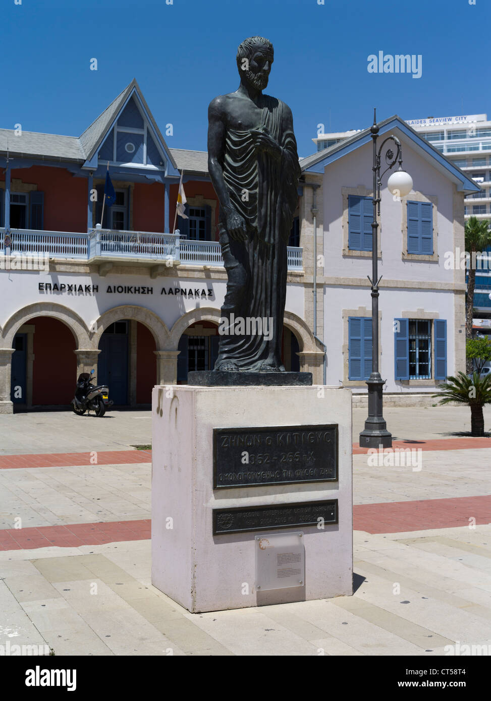 dh Zeno statue LARNACA CYPRUS Zeno of Kition statue Larnaka Stoic ...