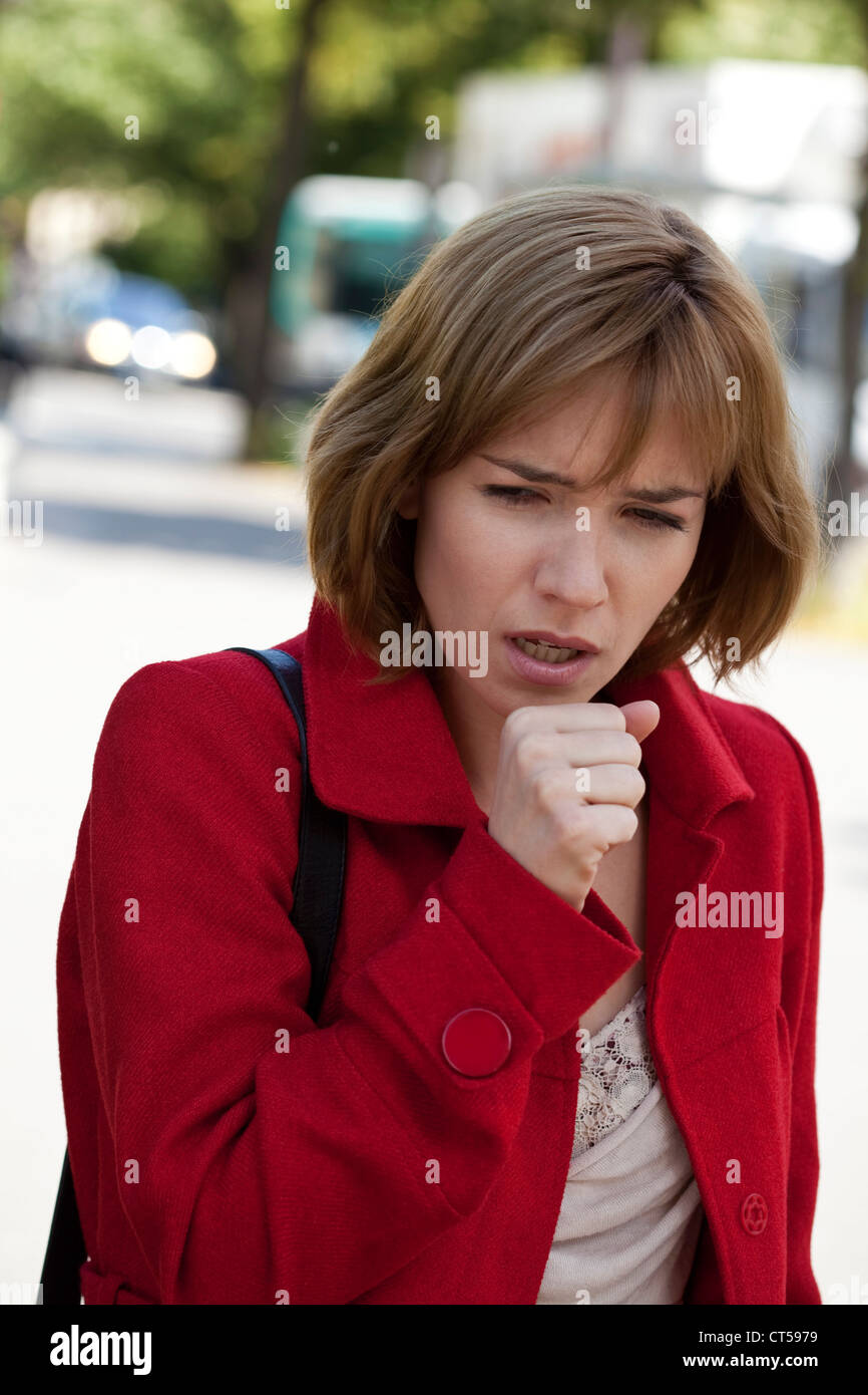 Old lady coughing hi-res stock photography and images - Alamy