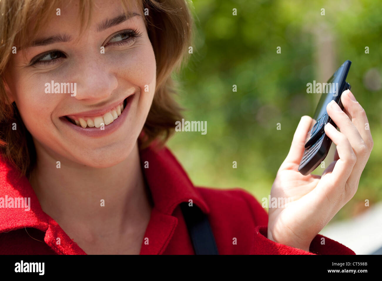 WOMAN ON THE PHONE Stock Photo - Alamy