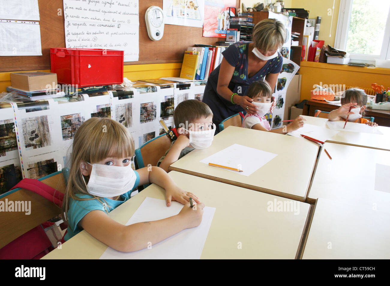 Nursery class masks hi-res stock photography and images - Alamy