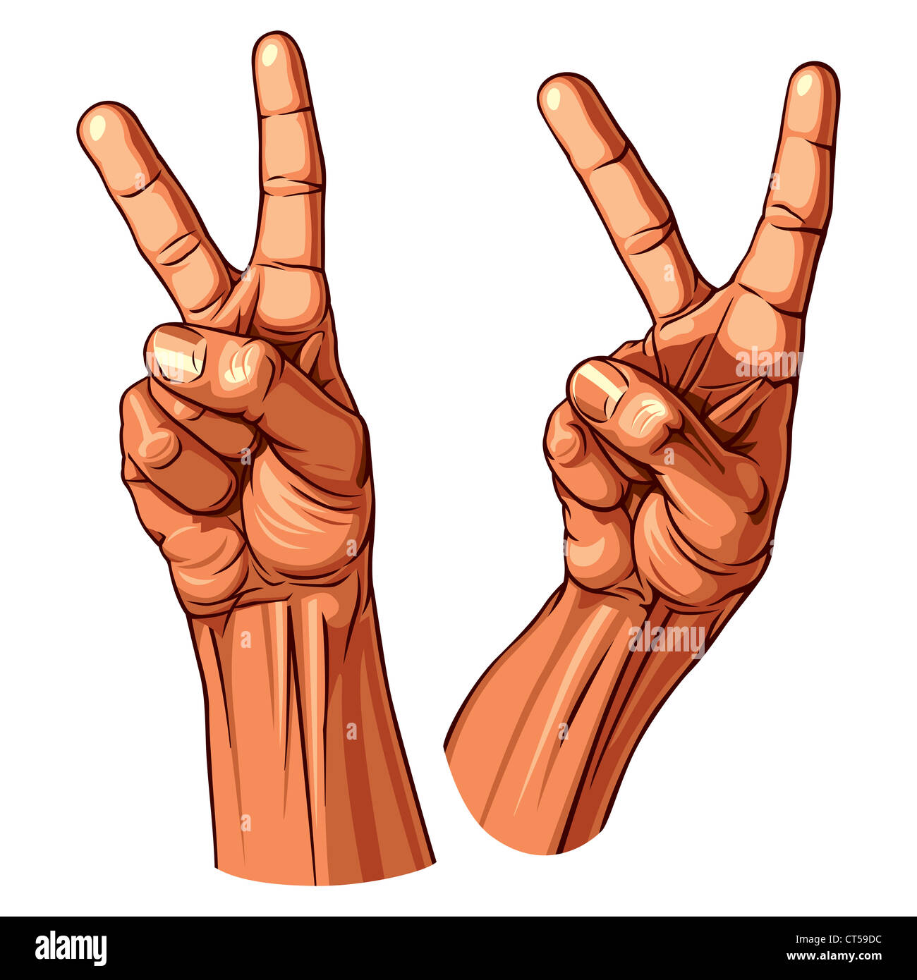 Hand victory sign hi-res stock photography and images - Alamy