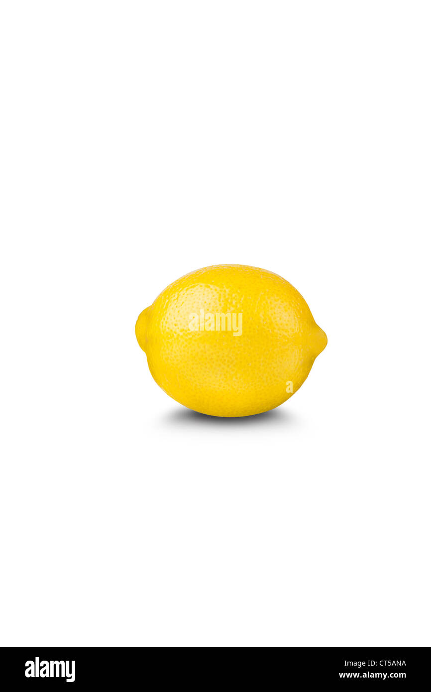 lemon on white background Stock Photo - Alamy