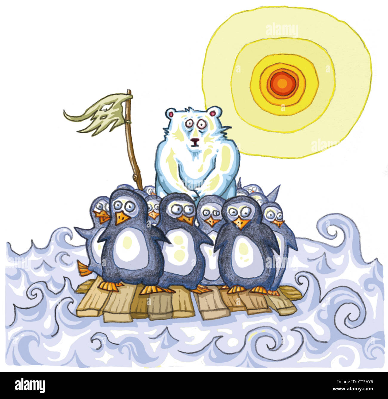 Drawing global warming greenhouse effect hi-res stock photography and ...