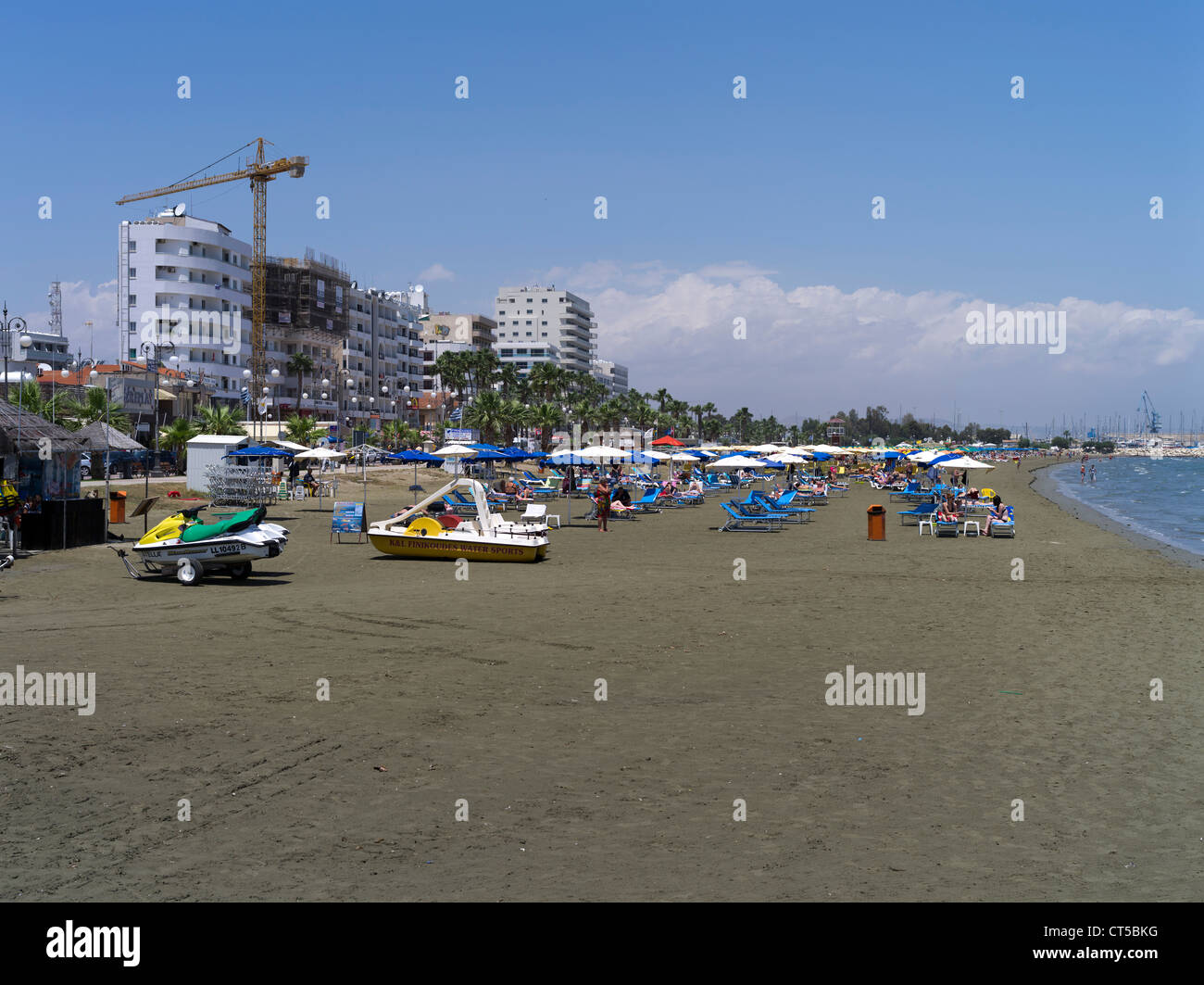 dh Larnaca beach LARNACA CYPRUS Larnaka seafront beach Finikoudhes ...