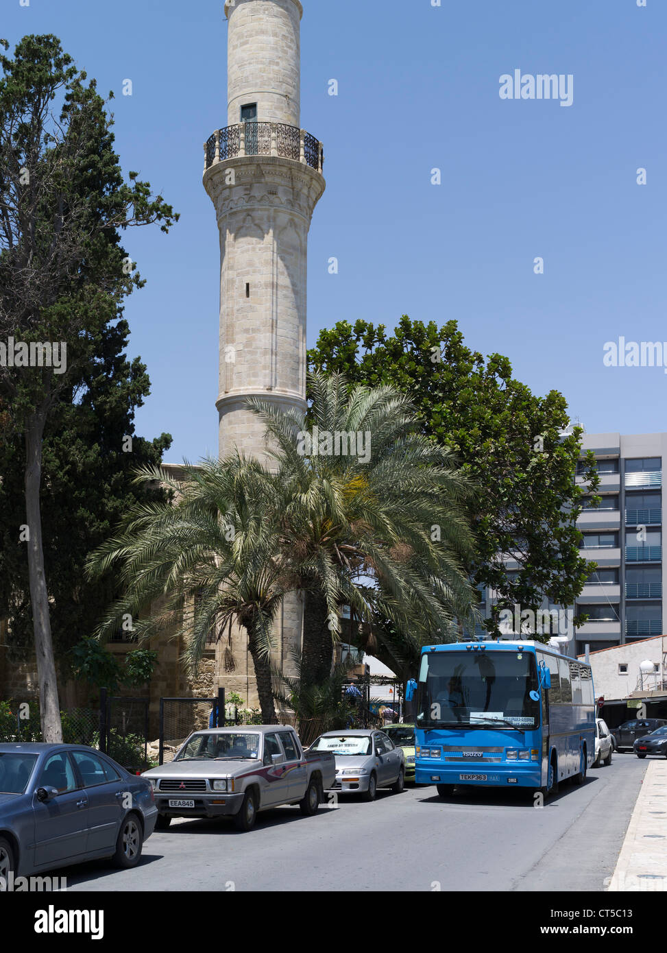 dh LARNACA CYPRUS Local Cypriot blue Askamax Isuzu bus Djami Kebir ...