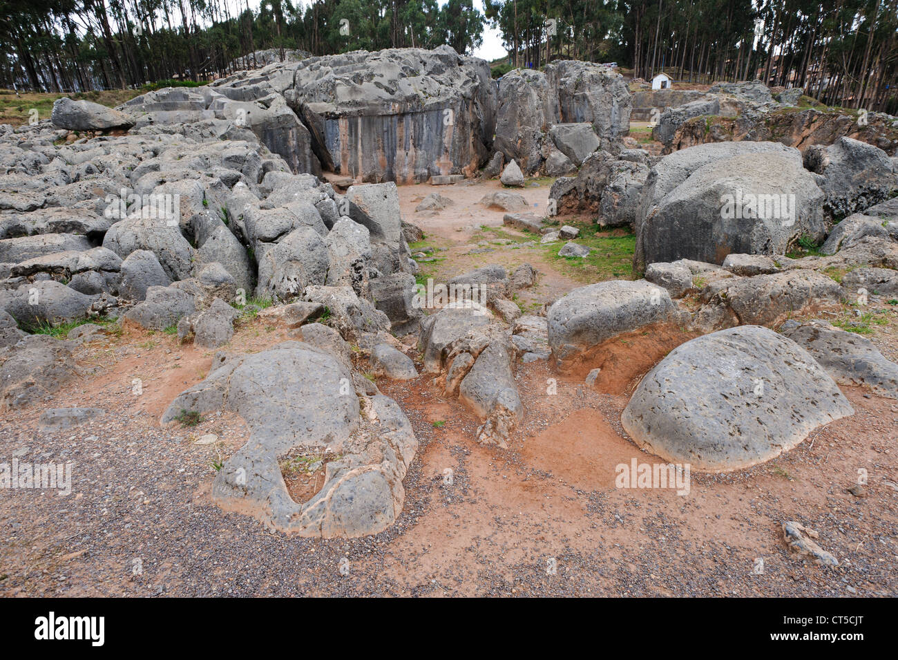Inca ruins at Qenqo, Cusco, Peru. Qenqo was an important religious site ...