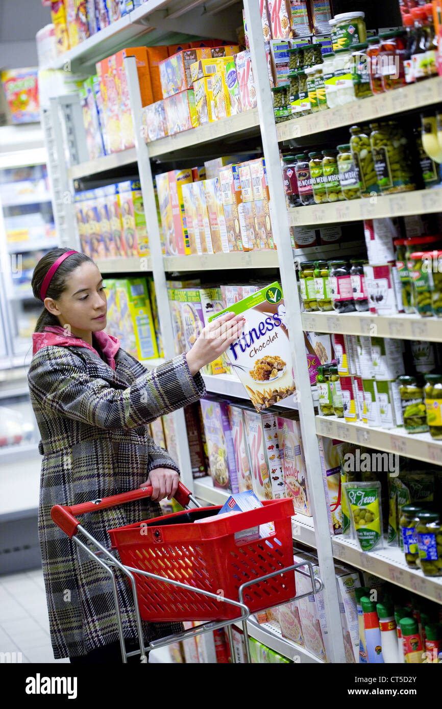 Fat person shopping trolley hi-res stock photography and images - Alamy
