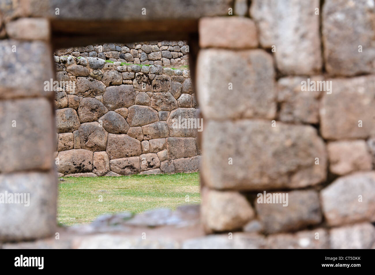 Fortifications built by the Inca at Pucapucara ruins, Cusco, Peru ...