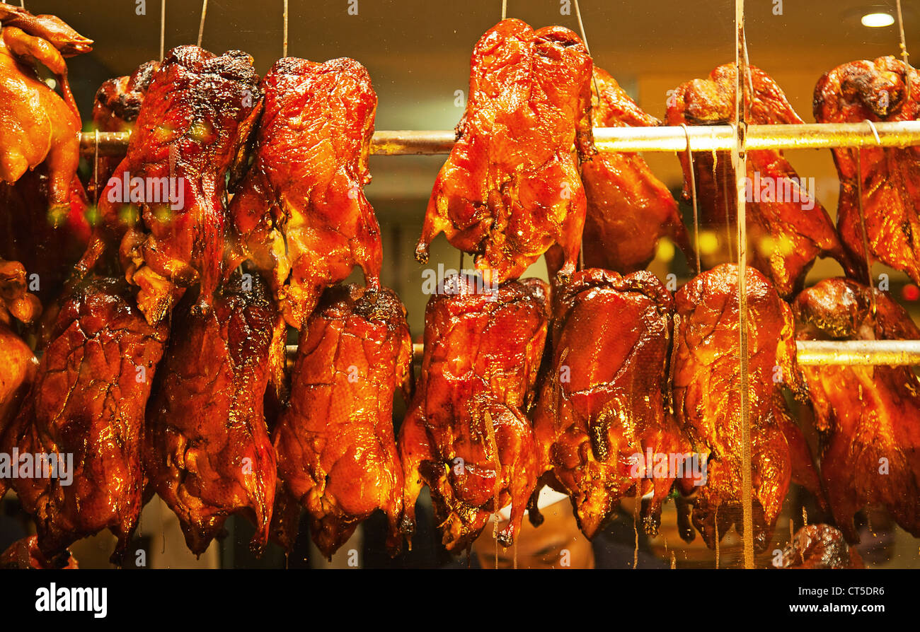 roasted duck in the shopping window Stock Photo - Alamy