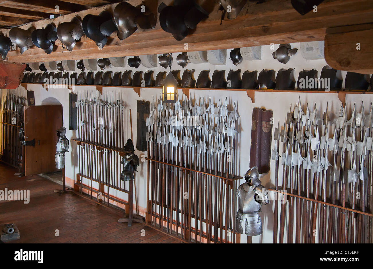 Old weapon collection in the ancient castle Stock Photo - Alamy