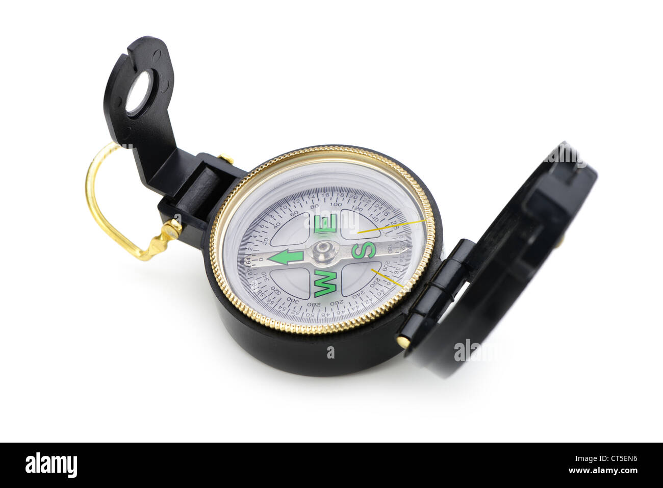 compass. Isolated on white background.Instrument that indicates ...