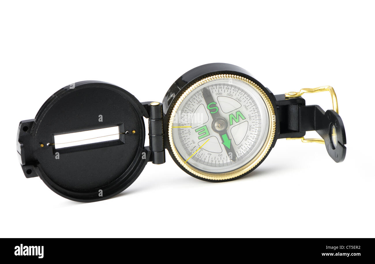 compass. Isolated on white background.Instrument that indicates ...