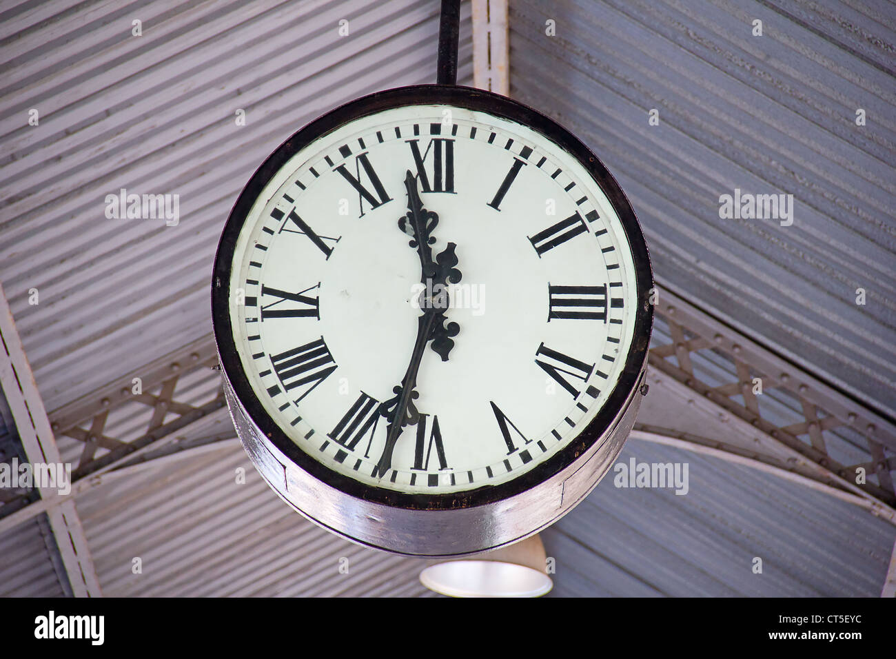 Vintage clock on the Maputo station, Mozambique Stock Photo - Alamy