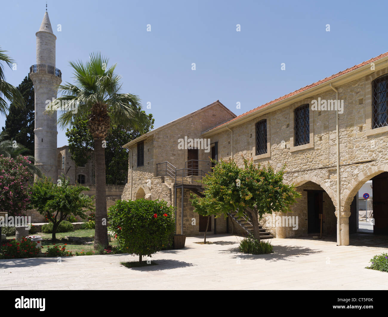 dh Larnaca fort LARNACA CYPRUS Larnaka fort courtyard building walls ...