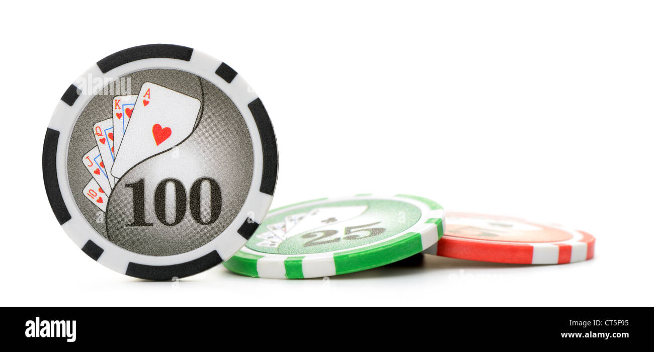 Gaming chips. Isolated on white background Stock Photo - Alamy