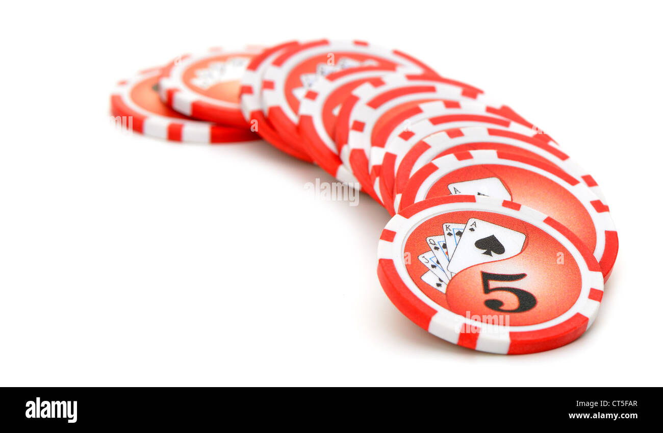 Gaming chips. Isolated on white background Stock Photo - Alamy