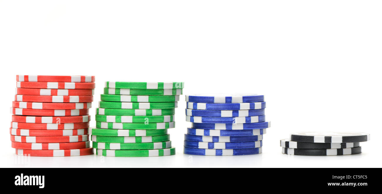 Gaming chips. Isolated on white background Stock Photo - Alamy