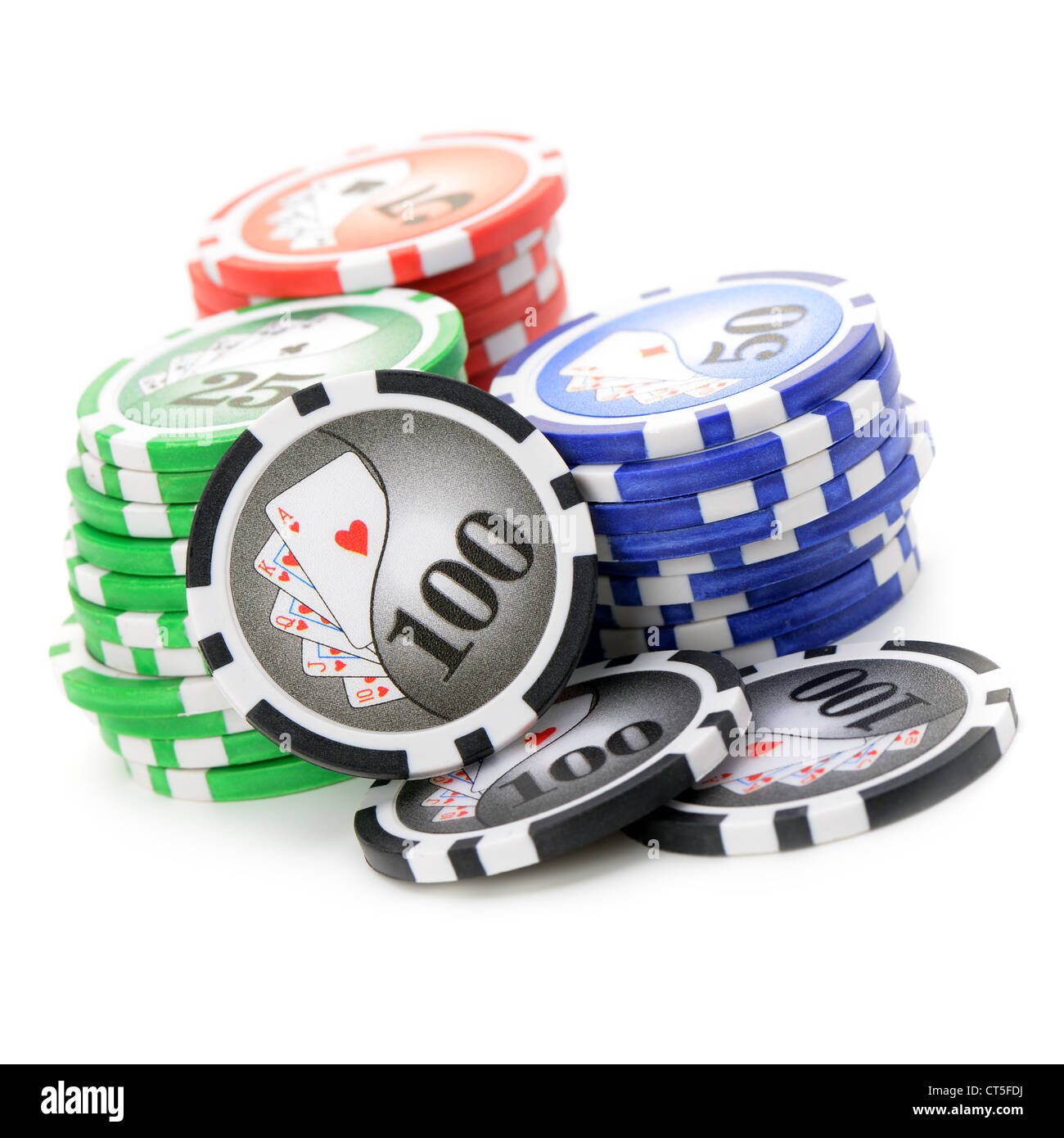 Gaming chips. Isolated on white background Stock Photo - Alamy