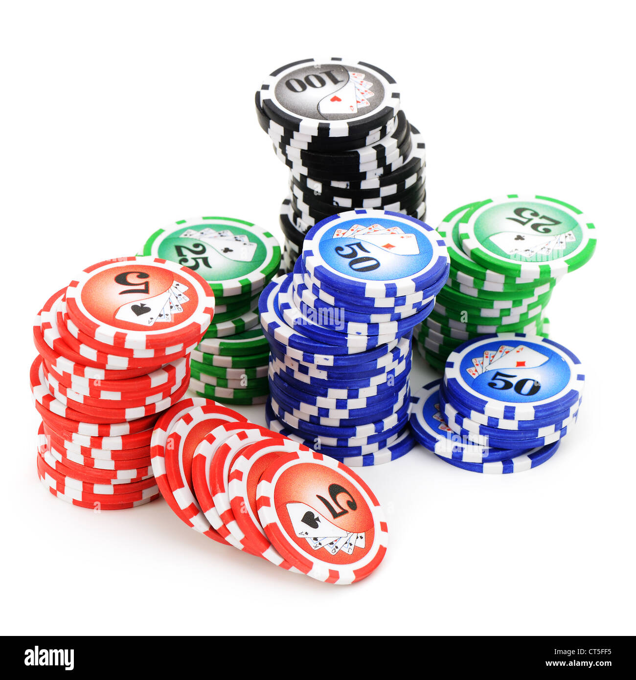 Gaming chips. Isolated on white background Stock Photo - Alamy