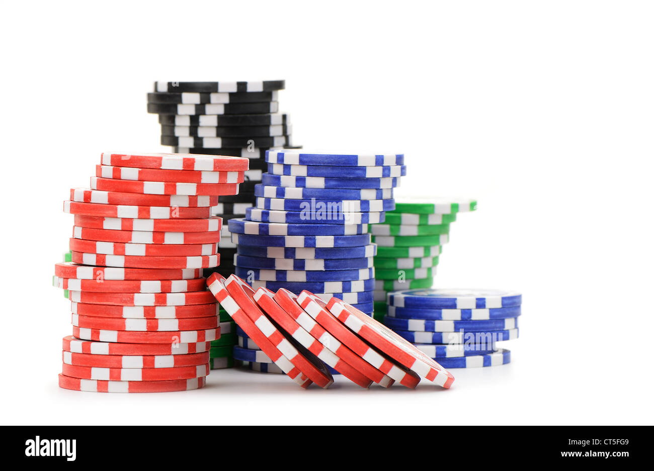 Gaming chips. Isolated on white background Stock Photo - Alamy