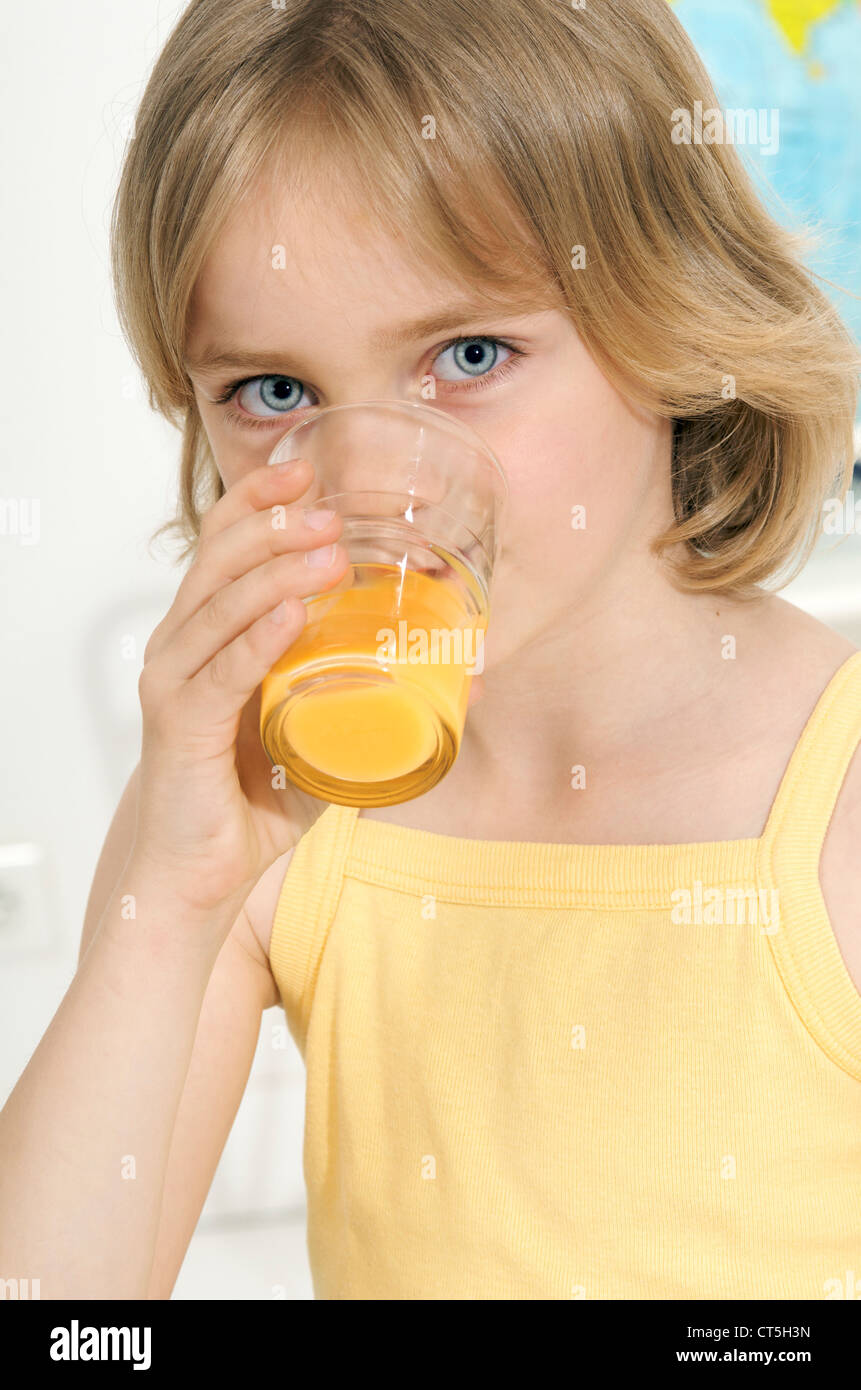 CHILD WITH COLD DRINK Stock Photo - Alamy