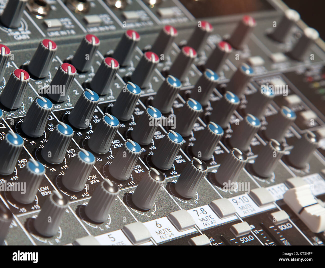 Close-up of the DJ mixer Stock Photo - Alamy