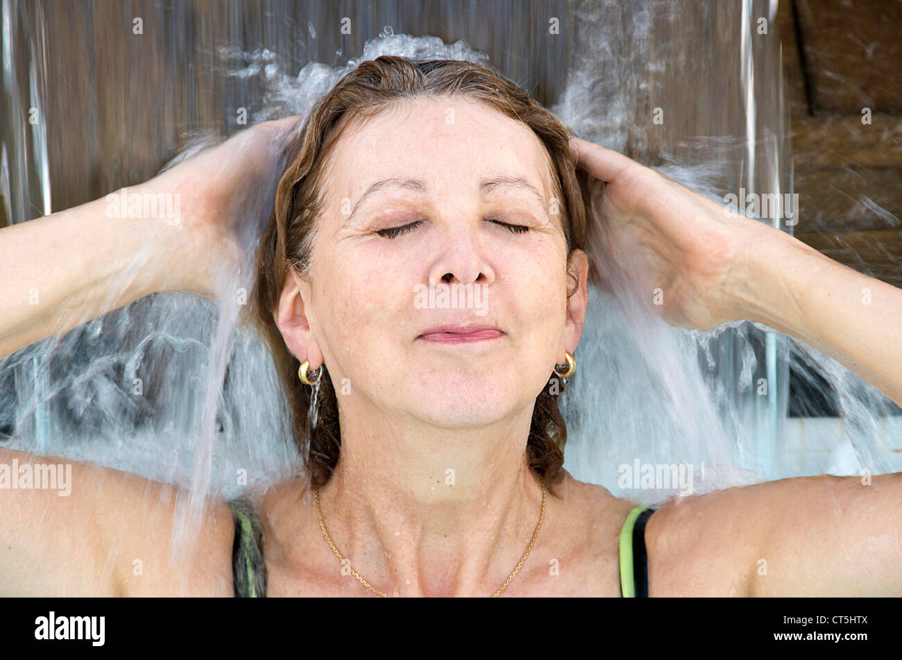 60 year old woman swimming hi-res stock photography and images - Alamy