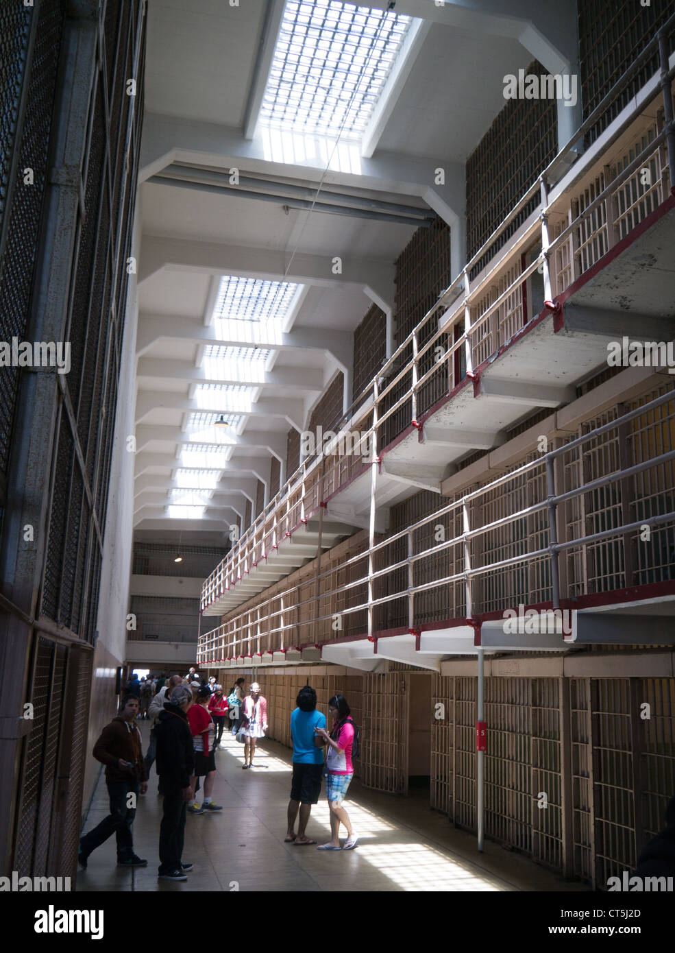 Cell Block, Alcatraz Island prison in San Francisco Bay Stock Photo - Alamy