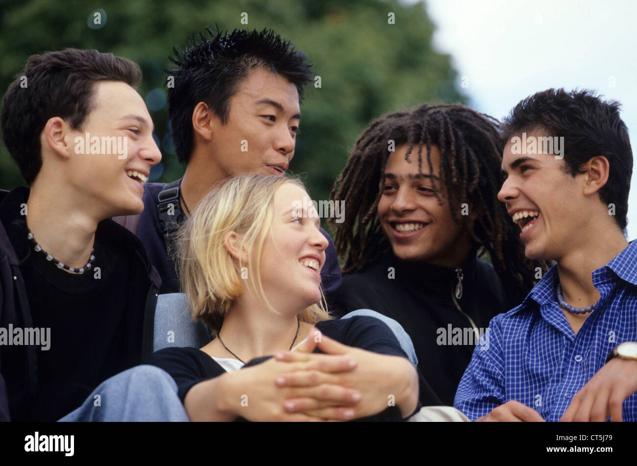 GROUP OF ADOLESCENTS Stock Photo - Alamy