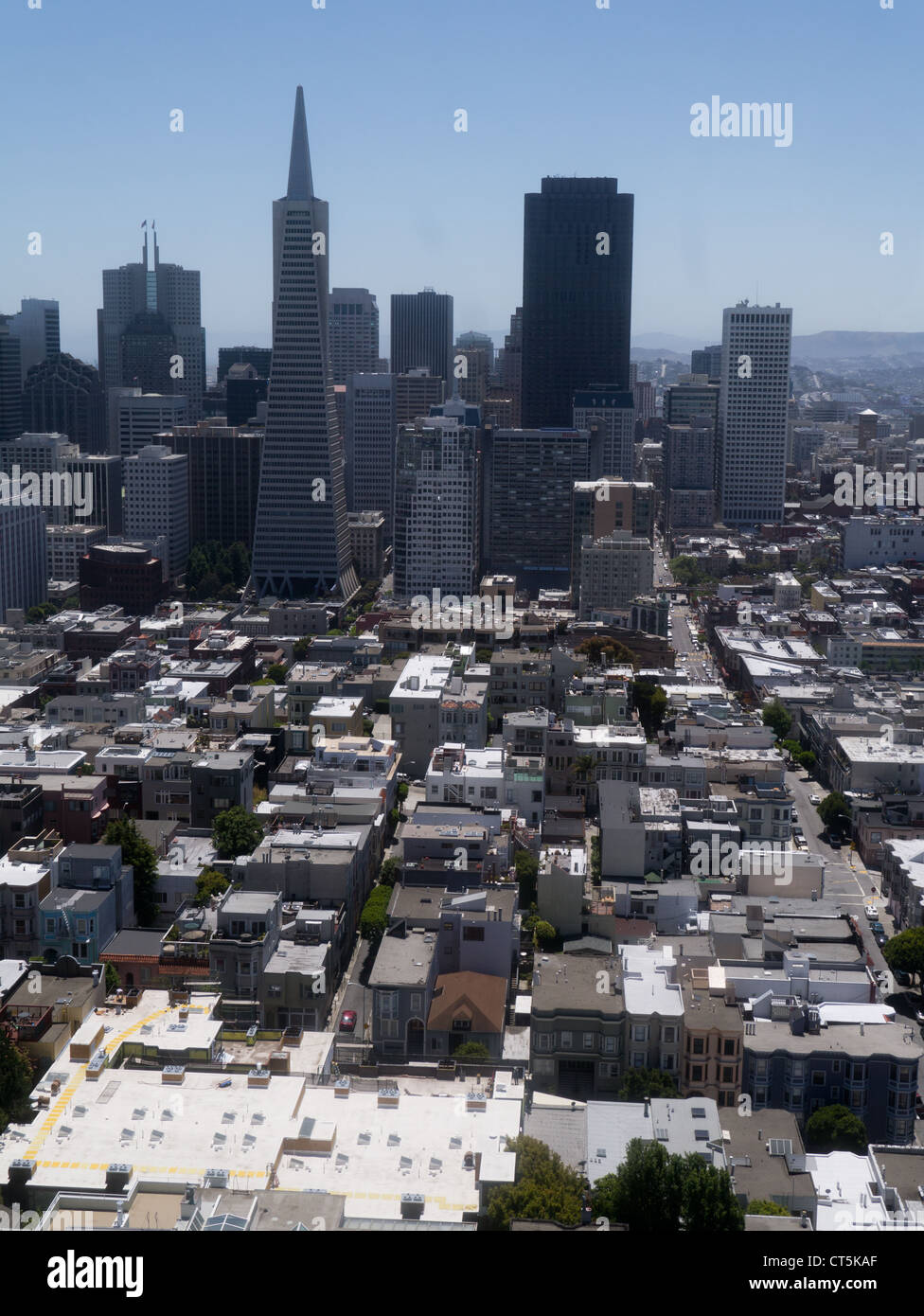 Aerial view coit tower hi-res stock photography and images - Alamy