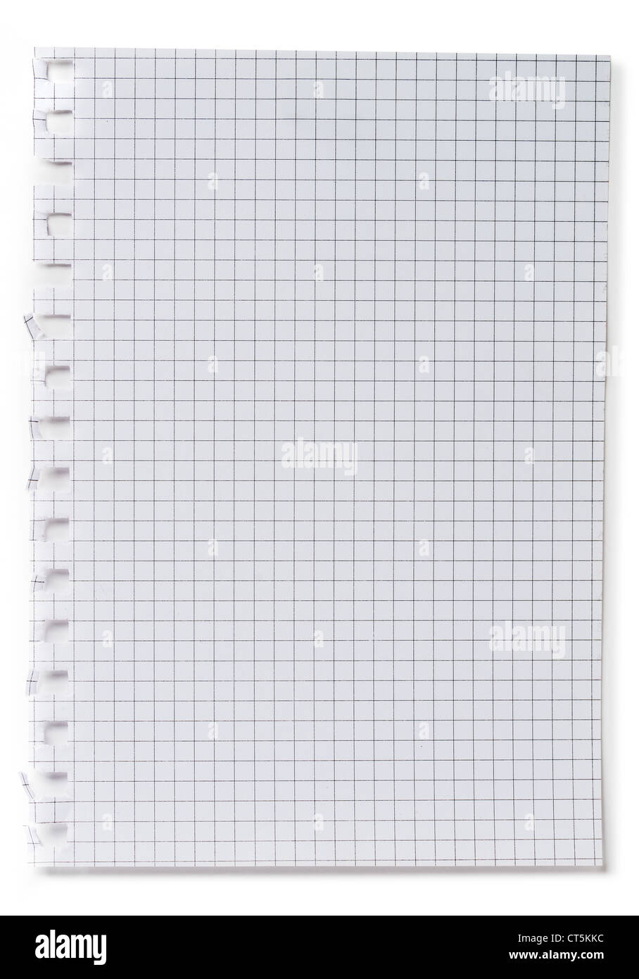 Torn page of notebook. Isolated on a white background with a shadow ...