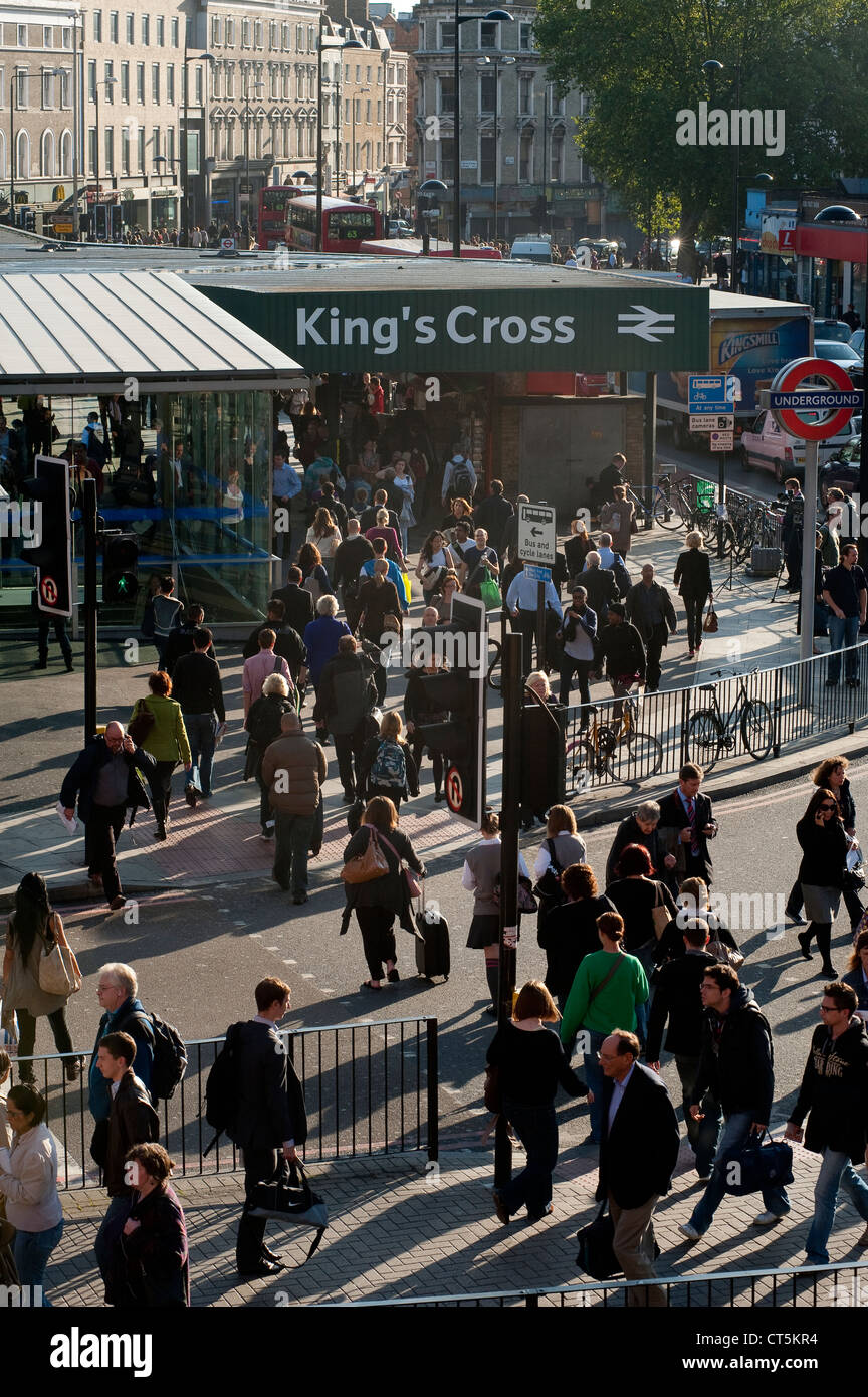 The scene outside kings cross station hi-res stock photography and ...