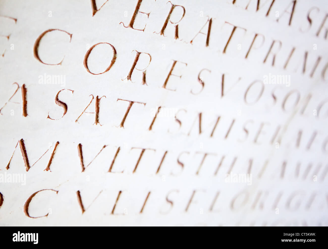 Pre-christian latin writing carved on the tombstone Stock Photo - Alamy