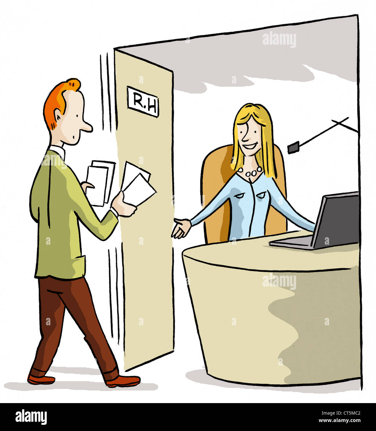 Human resources manager hiring Cut Out Stock Images & Pictures - Alamy