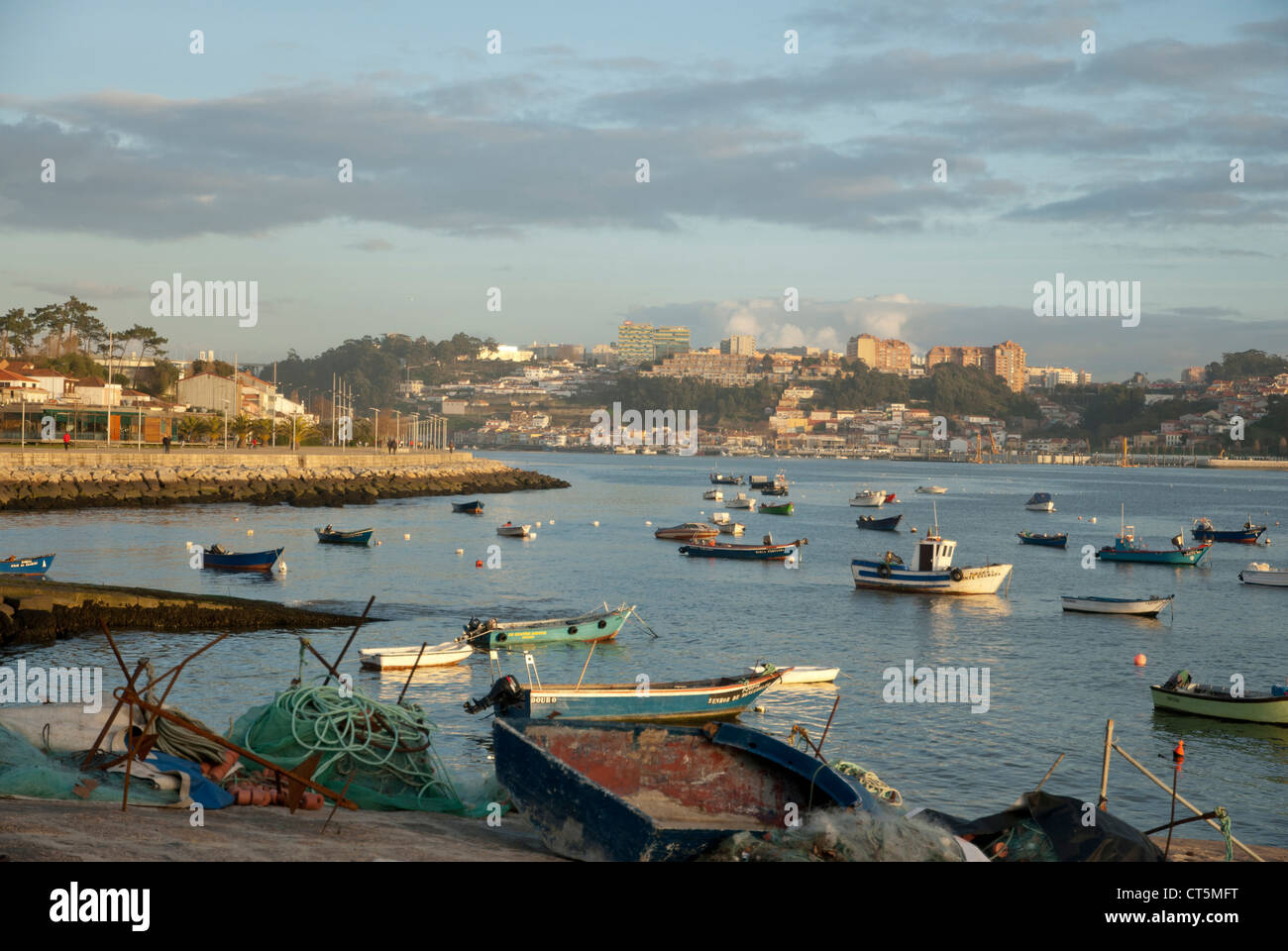 Harbour sunset - Porto Portugal Stock Photo - Alamy