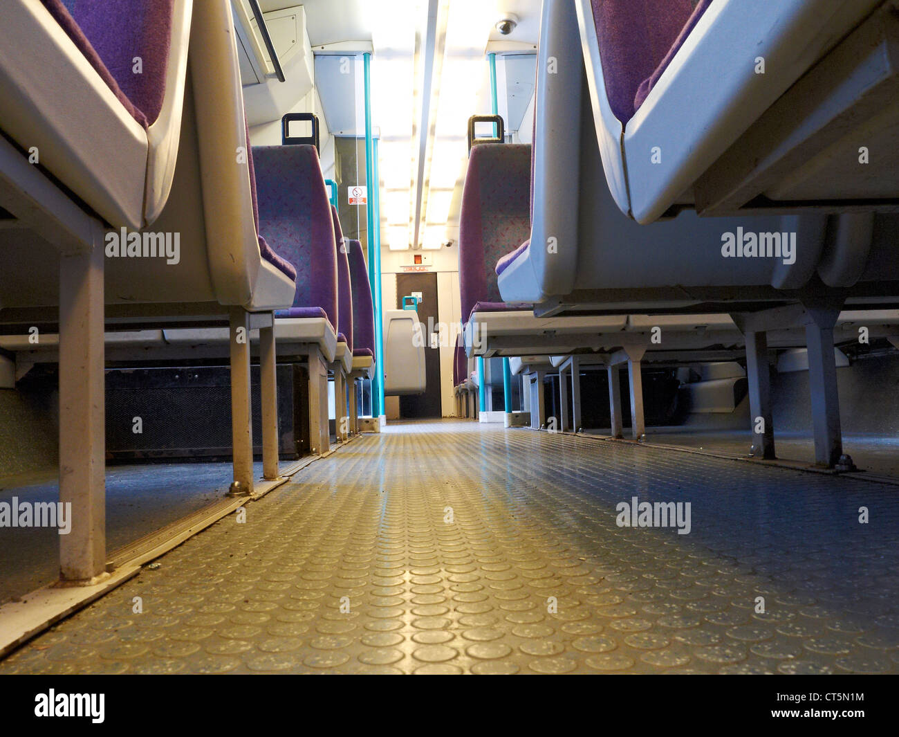 Internal view of passenger train Stock Photo - Alamy