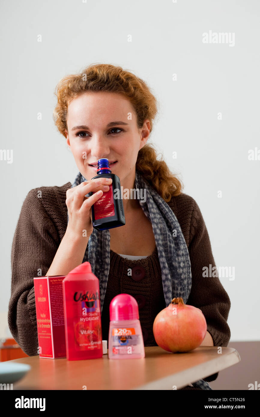 BODY CARE, WOMAN Stock Photo - Alamy