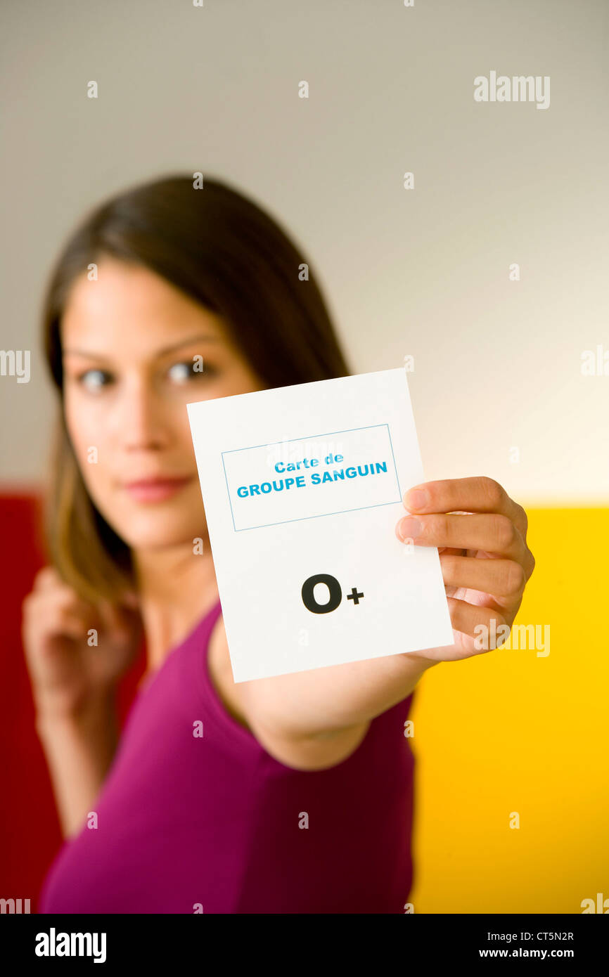 BLOOD GROUP CARD Stock Photo - Alamy