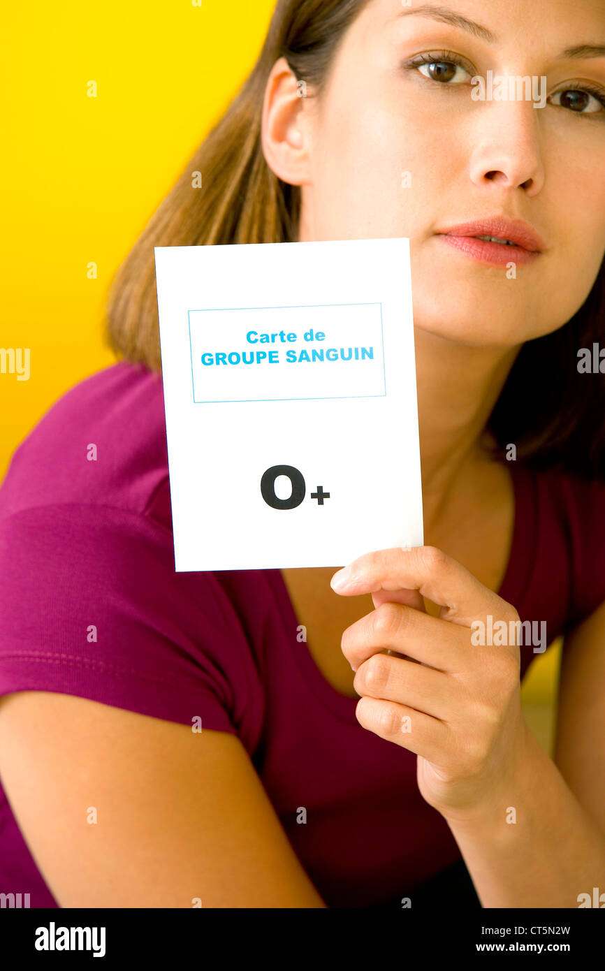 BLOOD GROUP CARD Stock Photo - Alamy