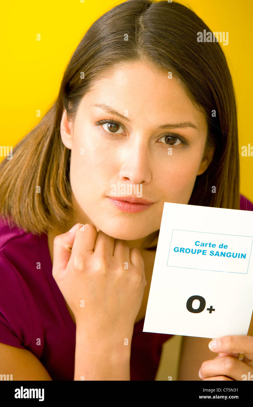BLOOD GROUP CARD Stock Photo - Alamy
