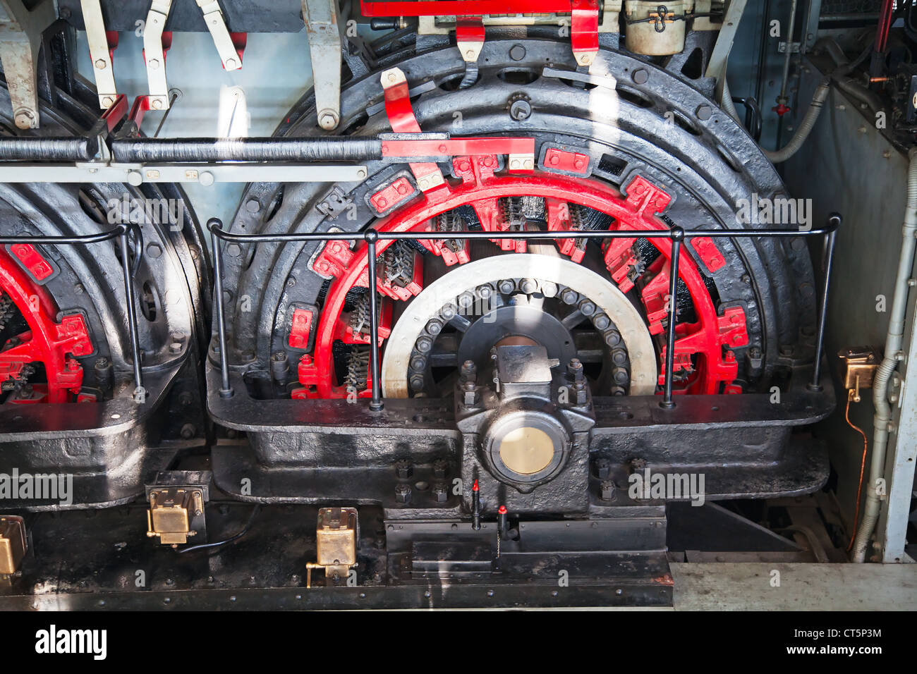 Giant electric engine of the modern train Stock Photo - Alamy