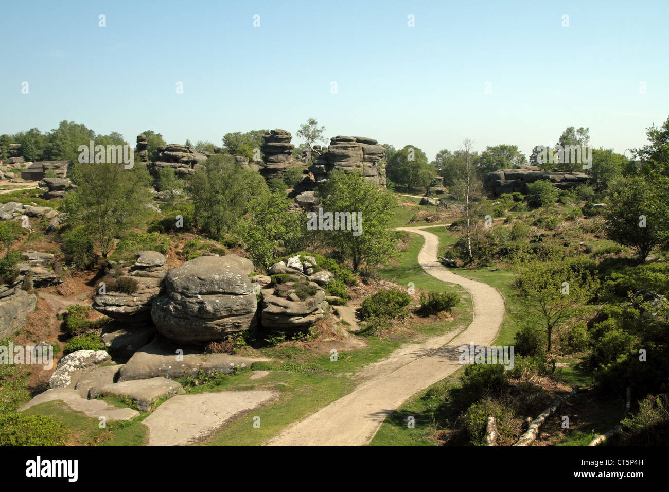 Brimham Rocks, North Yorkshire, England. Rare rock formations Stock ...