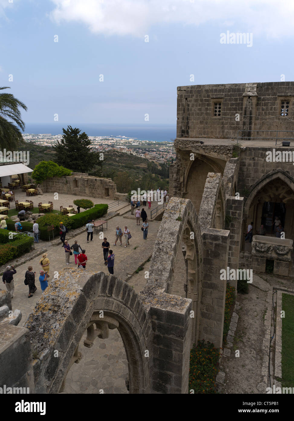 dh Abbey of Bellapais KYRENIA NORTHERN CYPRUS Tourists Bellapais Abbey ...