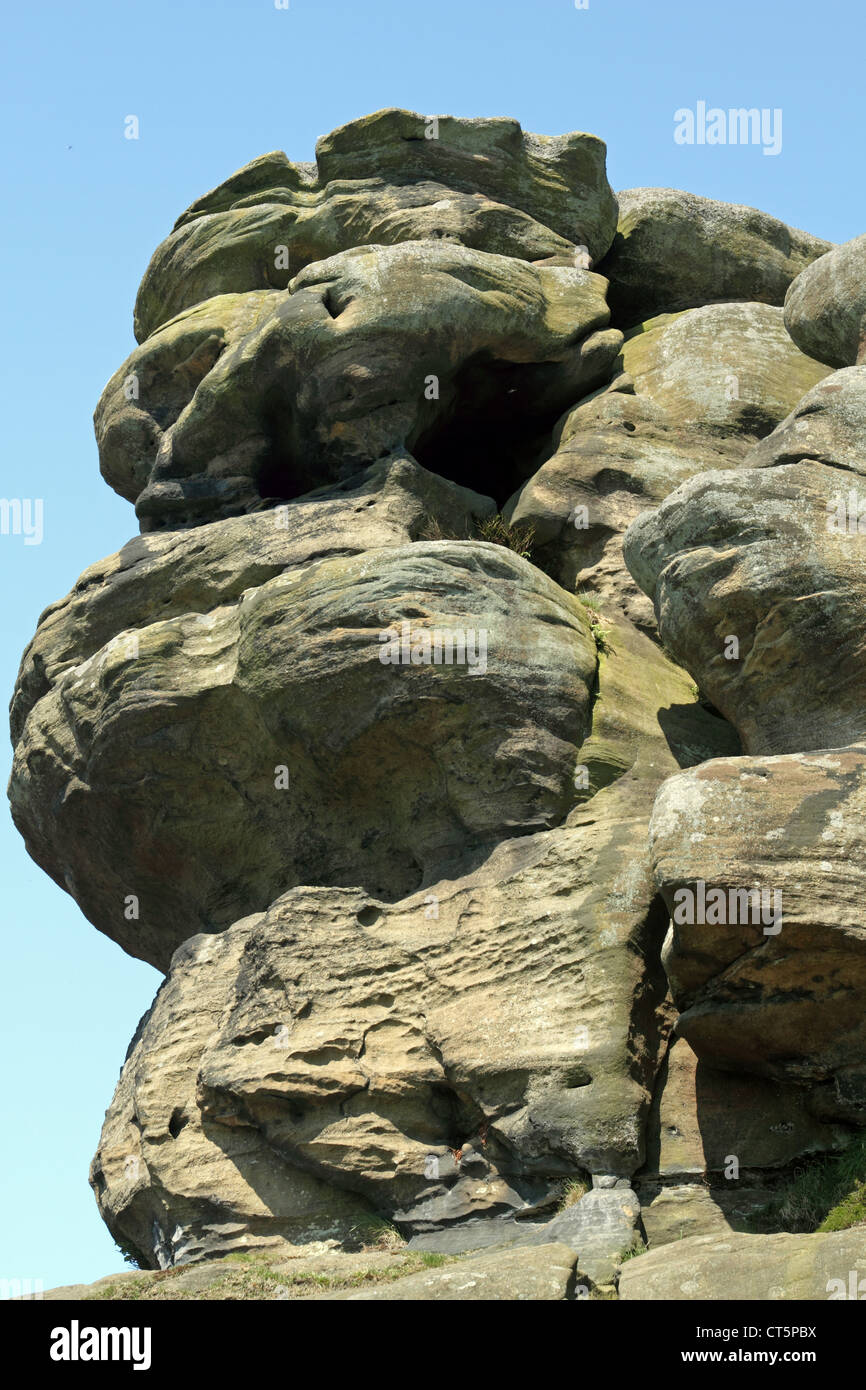 Brimham Rocks, North Yorkshire, England. Rare rock formations Stock ...