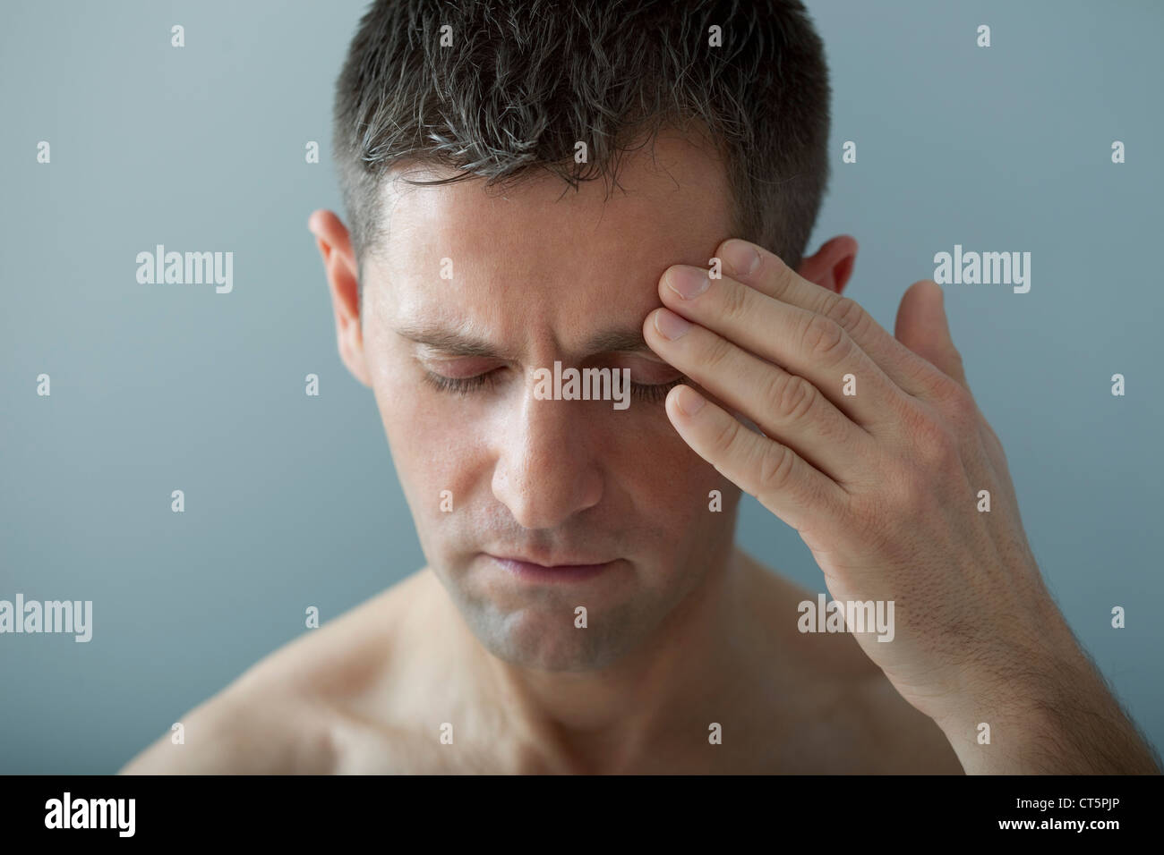 MAN WITH HEADACHE Stock Photo - Alamy