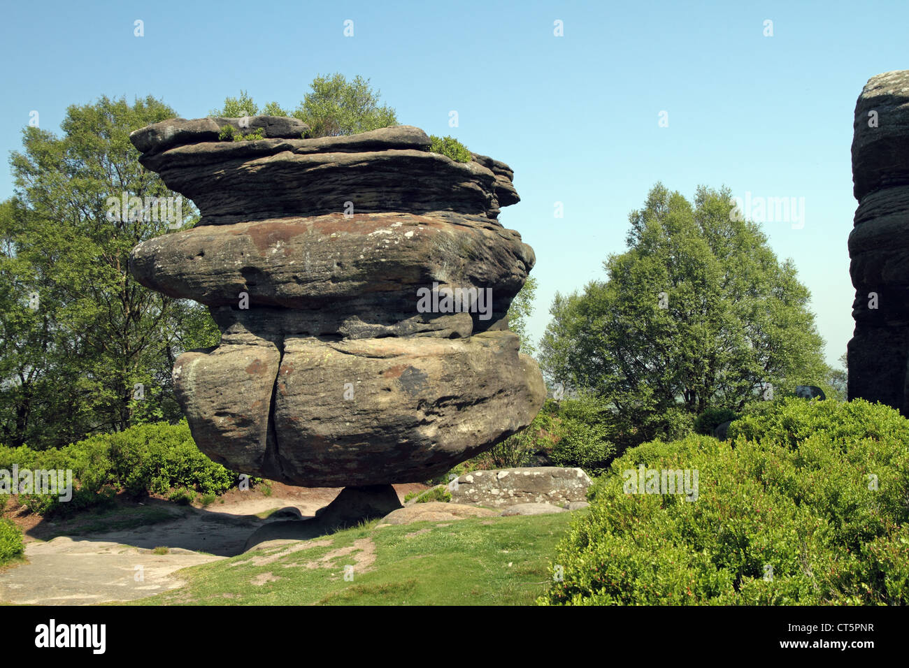Brimham Rocks - 'Idol Rock' (weighing 200 tons) - North Yorkshire ...
