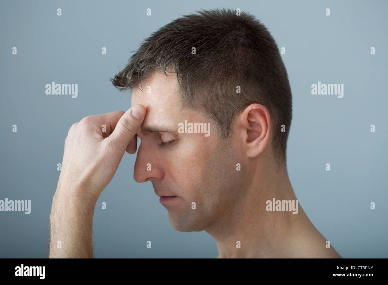 MAN WITH HEADACHE Stock Photo - Alamy