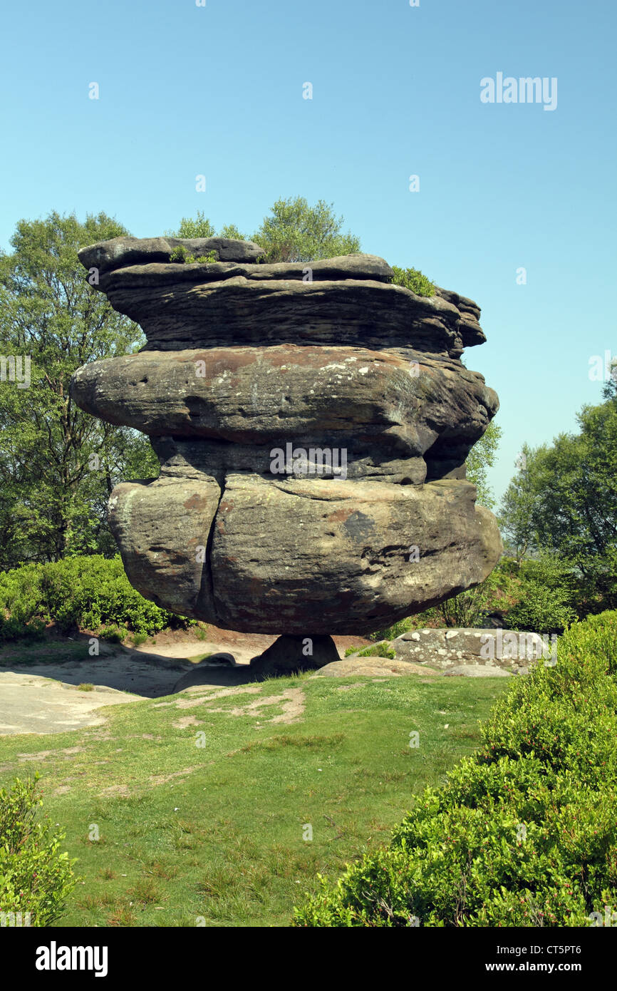 Brimham Rocks - 'Idol Rock' (weighing 200 tons) - North Yorkshire ...