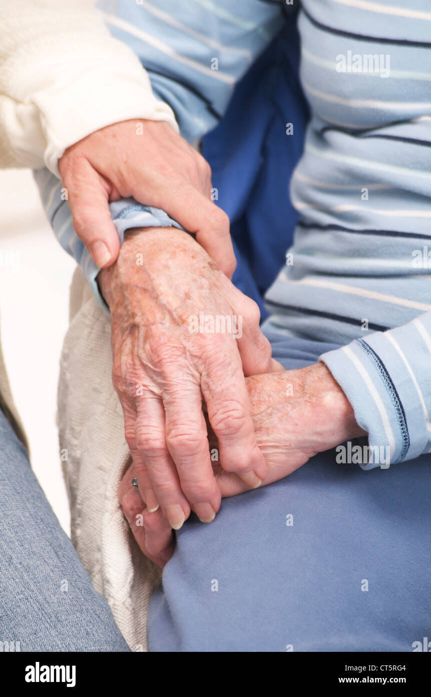 ELDERLY PERSON HAND Stock Photo - Alamy